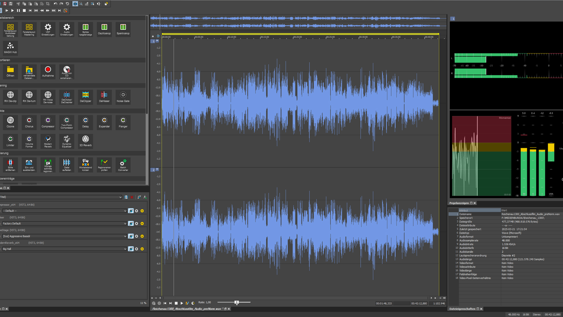 Praxistest: Magix Sound Forge Pro 18 Suite - der Dinosaurier lebt
